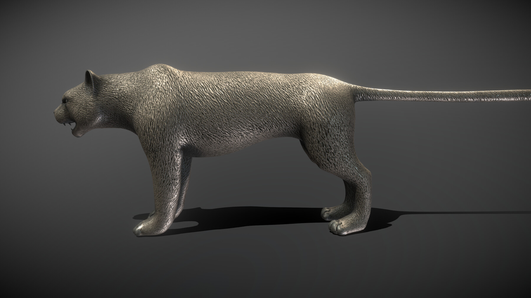 ArtStation - Leopard Bronze Statue | Game Assets