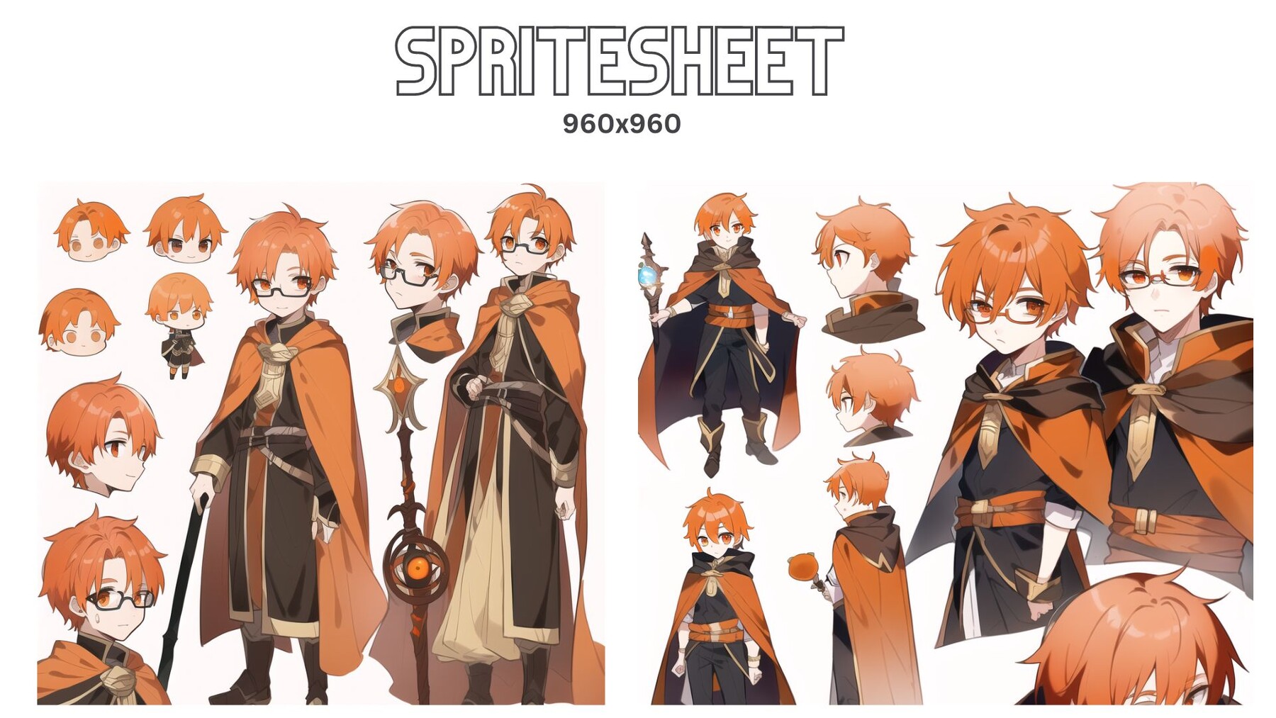 ArtStation - Male Mage (Fiery Resolve) - Fantasy Job Class Character ...