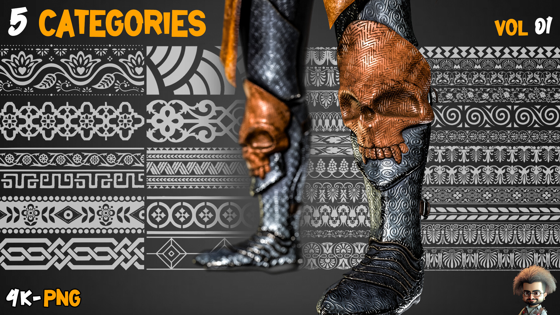 ArtStation - 329 Tileable Alphas Pattern-Vol 1 | Brushes