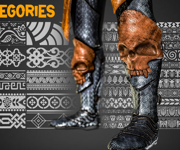 ArtStation - 329 Tileable Alphas Pattern-Vol 1 | Brushes