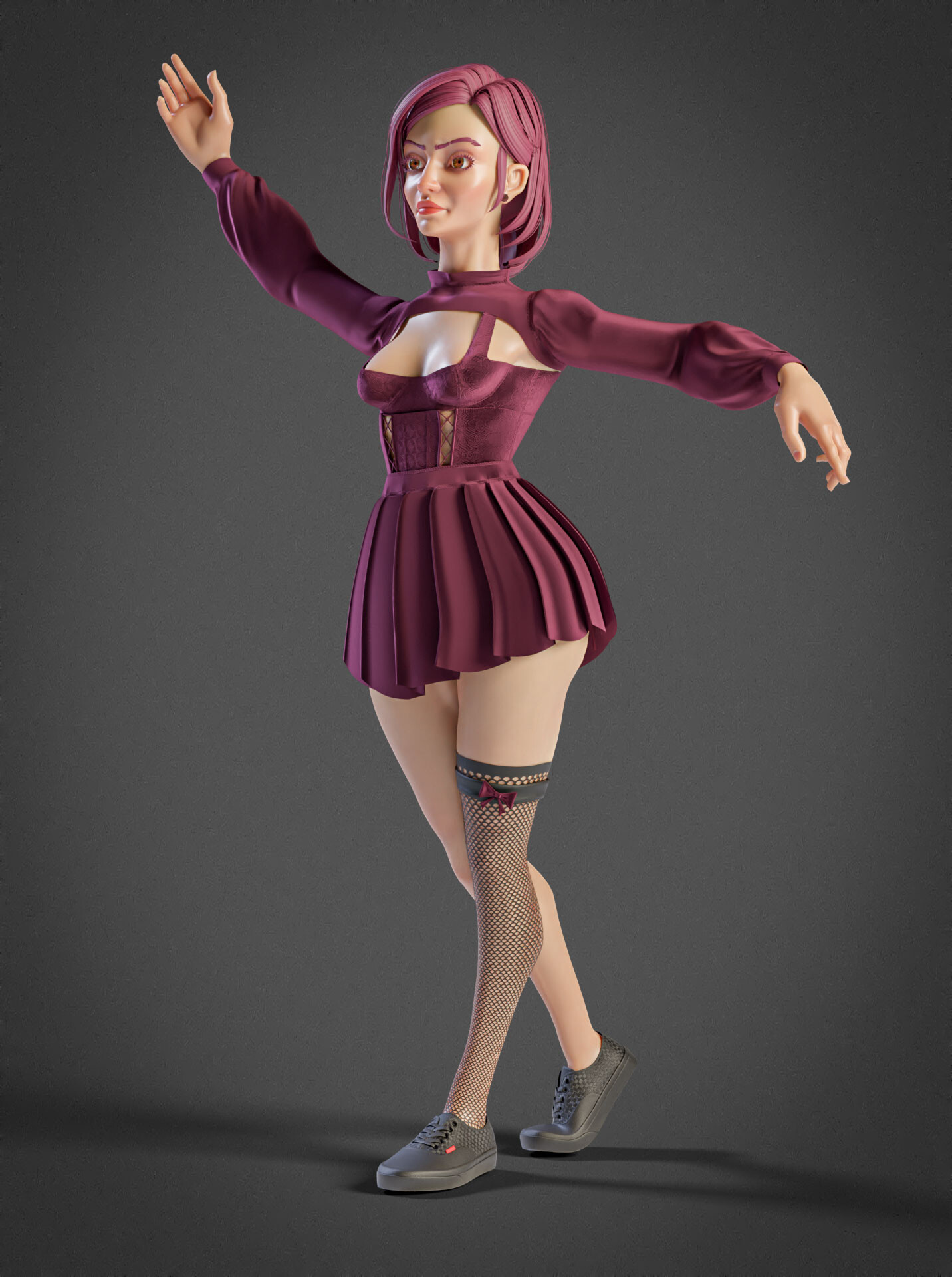 ArtStation - Female rigged PBR character | Game Assets