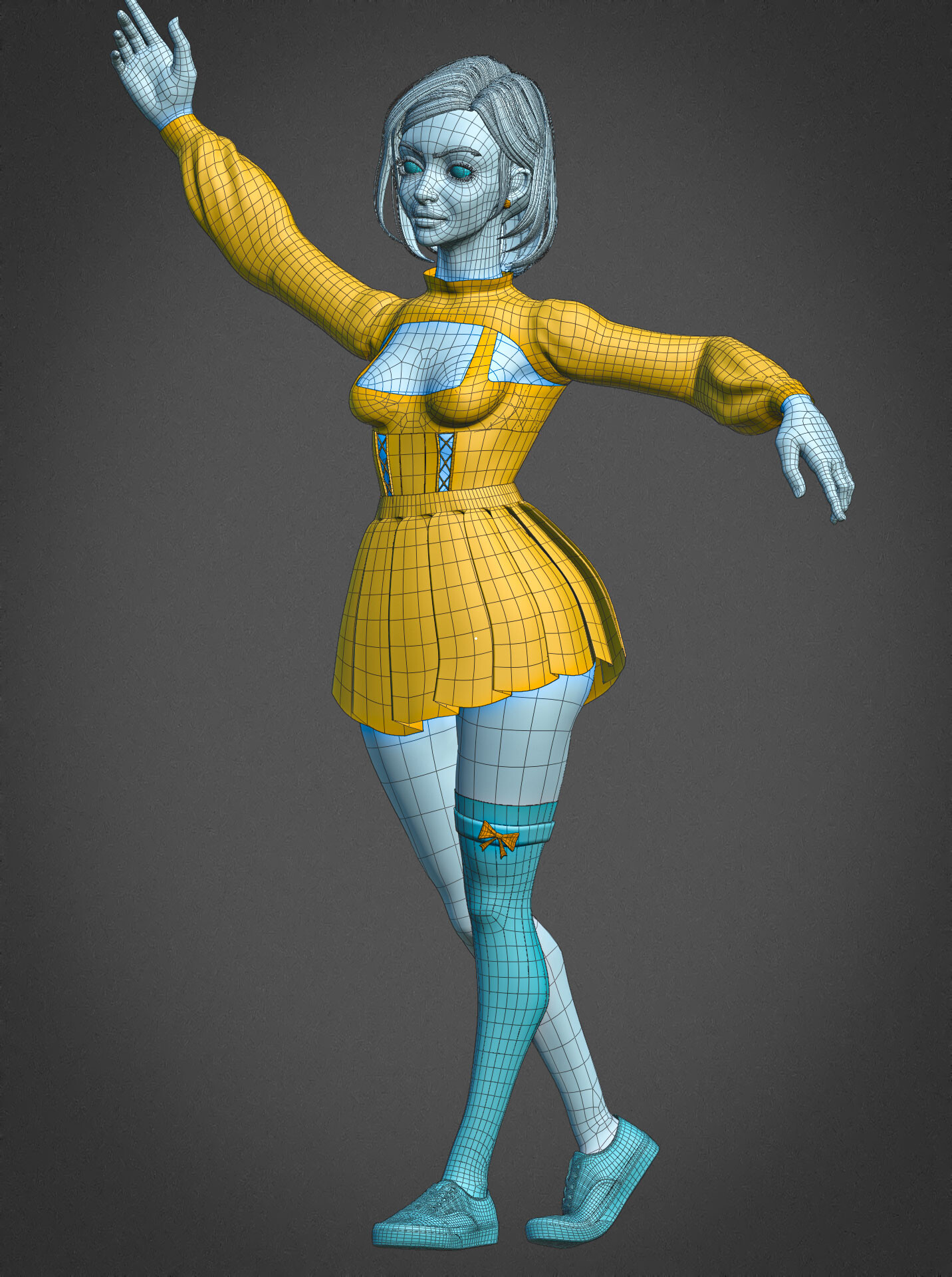 ArtStation - Female rigged PBR character | Game Assets