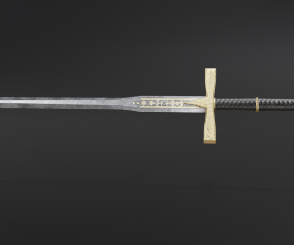 ArtStation - Engraved Medieval Sword (Game-ready) | Game Assets