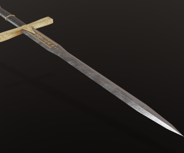 ArtStation - Engraved Medieval Sword (Game-ready) | Game Assets