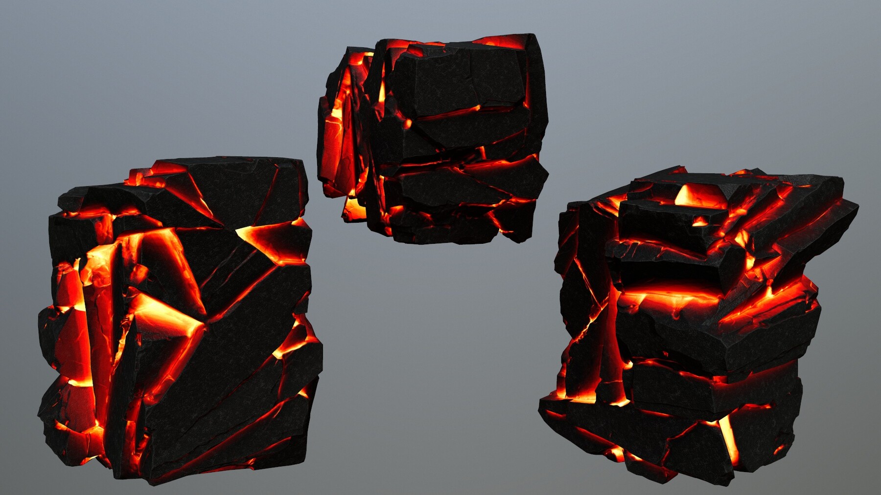 ArtStation - lava rocks | Game Assets