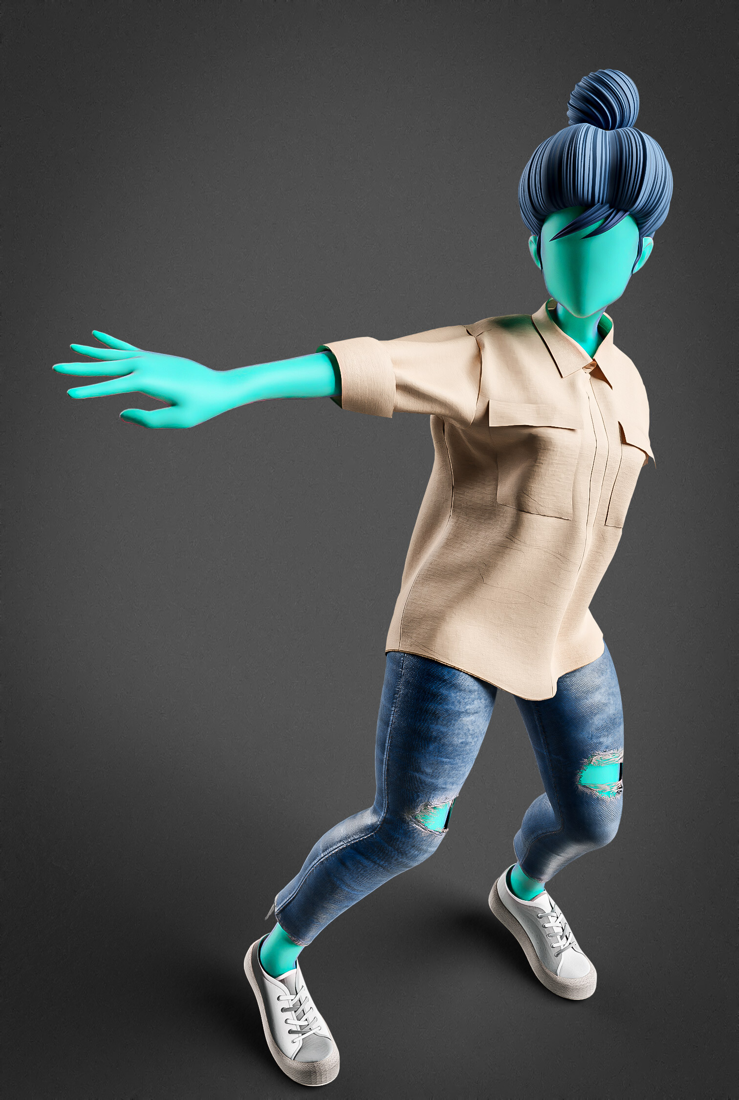 ArtStation - Stylized motion design female character | Game Assets