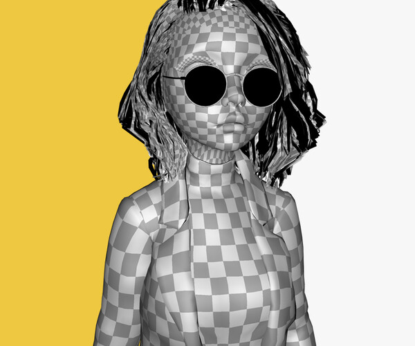 Artstation Prestige Realistic Stylized Cartoon Female 3d Model Naked Woman Rigged Game Assets