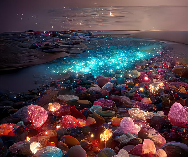 ArtStation - Colorful stones on the beach | Artworks