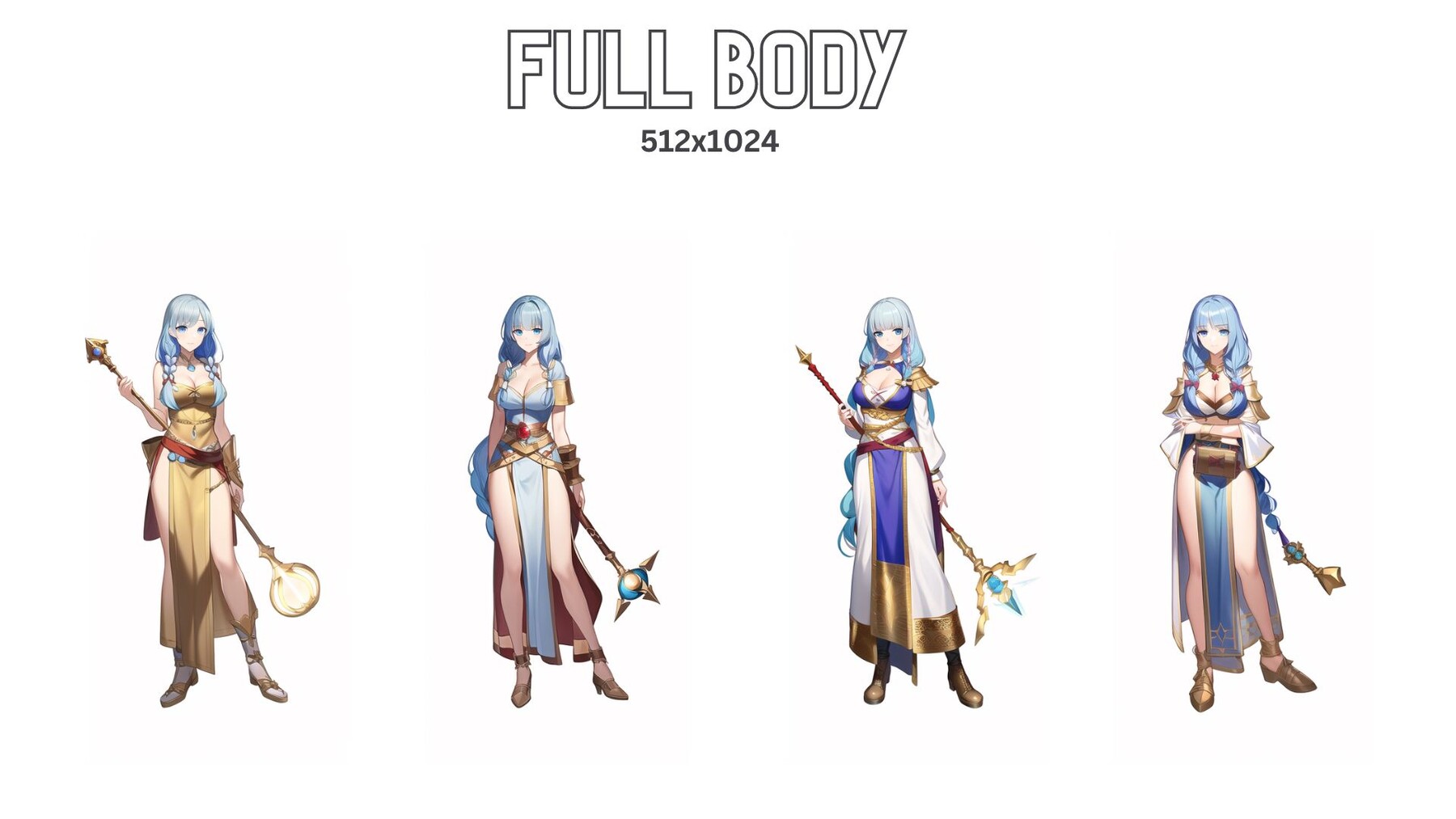 ArtStation - Female Mage (Frozen Glare) - Fantasy Job Class Character ...