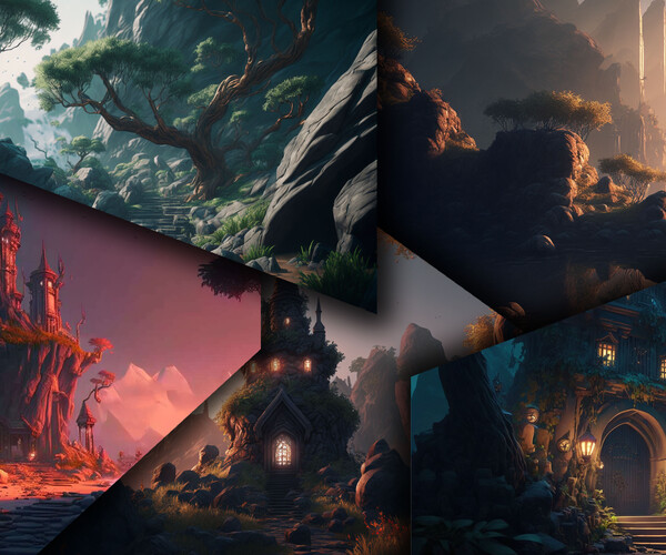 ArtStation - 120 Fantasy scenery (More Than 8K Resolution) | Artworks