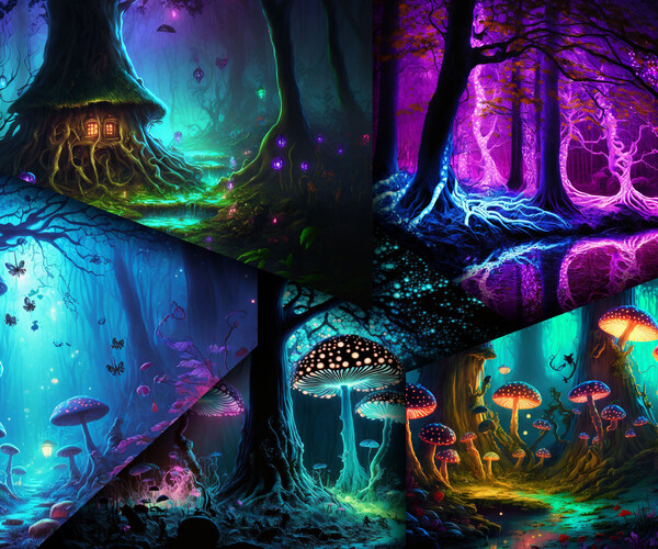 ArtStation - 145 Magic Forest (More Than 8K Resolution) | Artworks