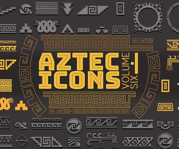ArtStation - Aztec VECTOR ICONS Volume 6 | Game Assets