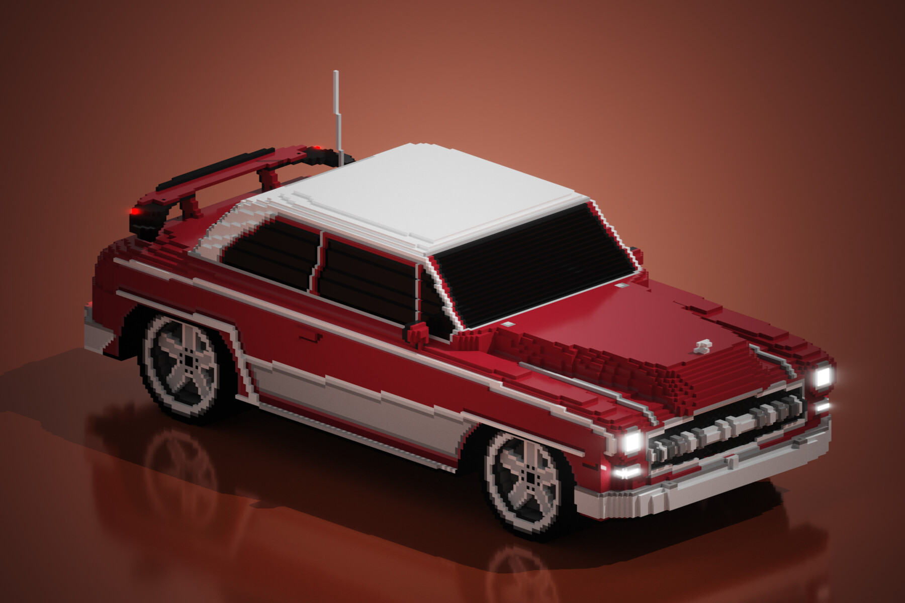 ArtStation - Classic car1 Voxel Art | Game Assets