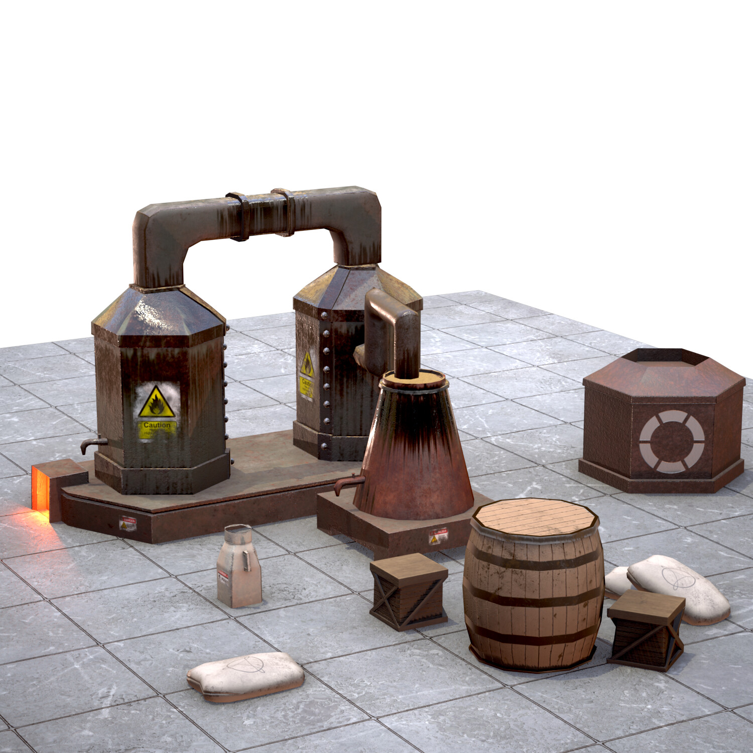 ArtStation - Factory Model with PBR texture | Game Assets