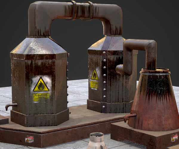 ArtStation - Factory Model with PBR texture | Game Assets