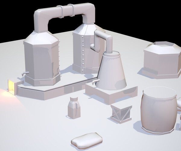 ArtStation - Factory Model with PBR texture | Game Assets