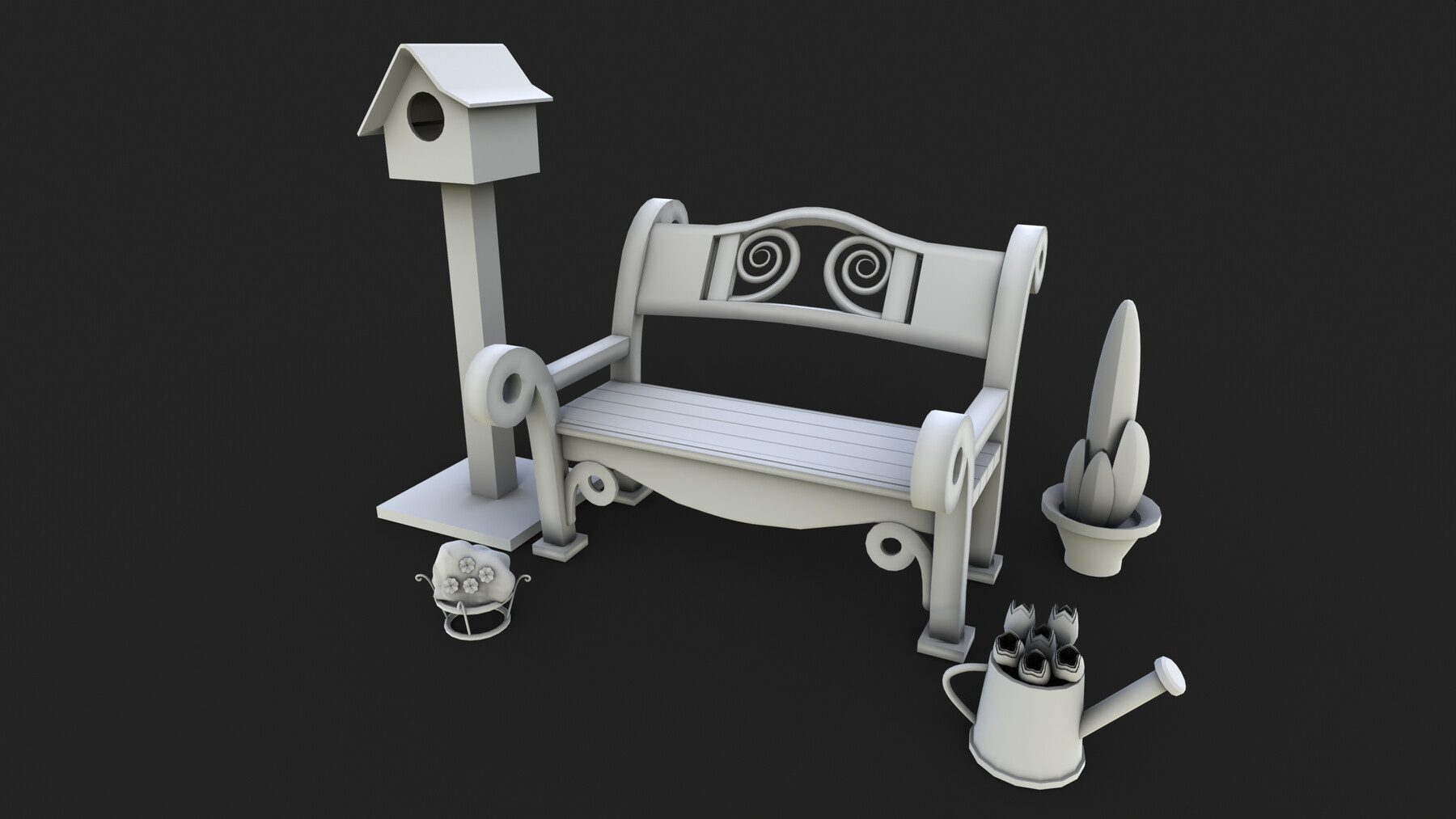 ArtStation - 3D Bench Model with PBR texture | Game Assets