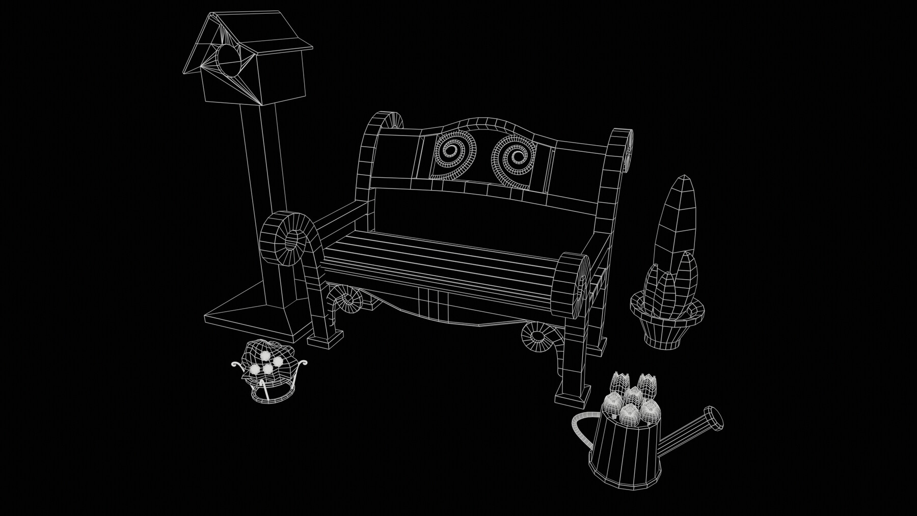 ArtStation - 3D Bench Model with PBR texture | Game Assets