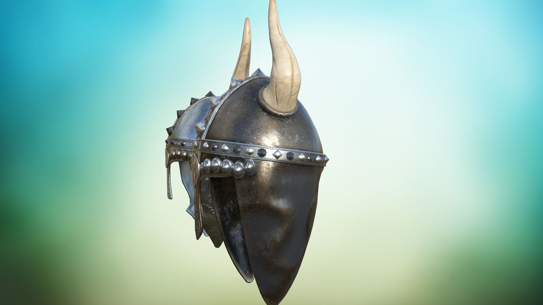 ArtStation - Stylized metal helmet of a knight PBR game ready Low-poly ...