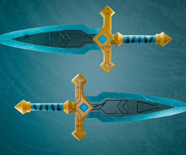 ArtStation - Fantasy Dagger Low-poly 3D model | Game Assets