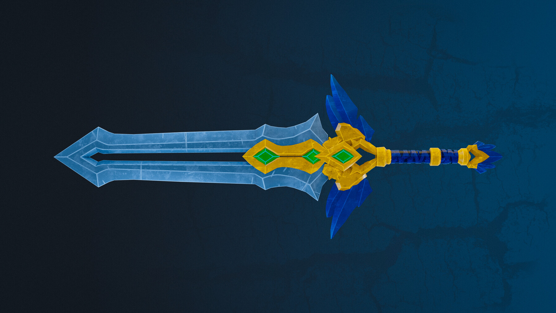 ArtStation - Crystal Sword Low-poly 3D model | Game Assets