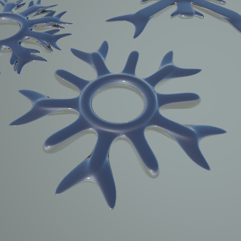 ArtStation - Set of Snowflakes (3) | Game Assets