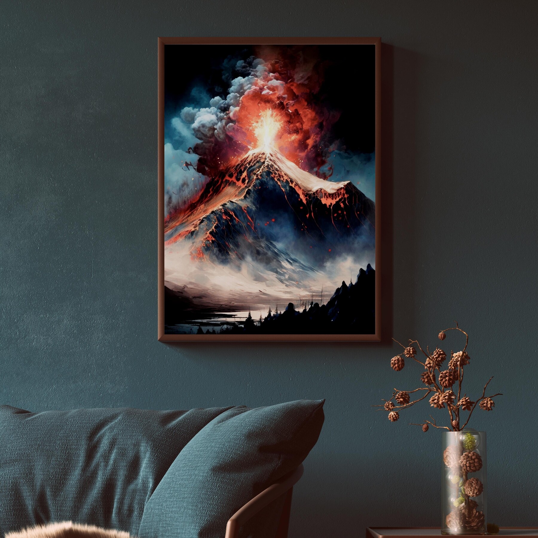 ArtStation - Great Mountain Artwork, Digital Print, Lava Wall Art ...