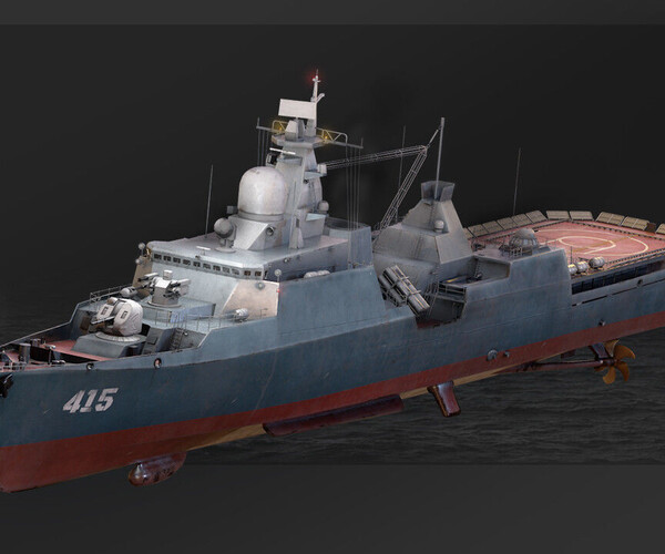 ArtStation - Ship Gepard 3 Class 011 Dinh Tien Hoang midly-poly 3D ...