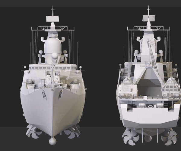 ArtStation - Ship Gepard 3 Class 011 Dinh Tien Hoang midly-poly 3D ...