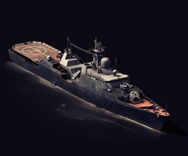 ArtStation - Ship Gepard 3 Class 011 Dinh Tien Hoang midly-poly 3D ...