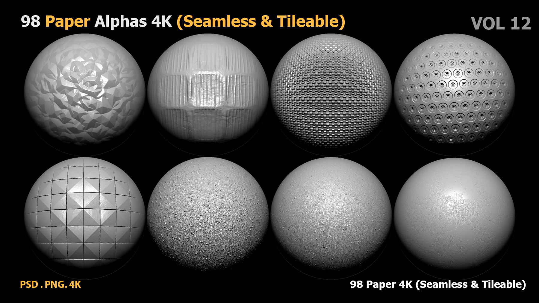 ArtStation - 96 Plastic Alphas (Seamless & Tileable) VOL 11 | Brushes