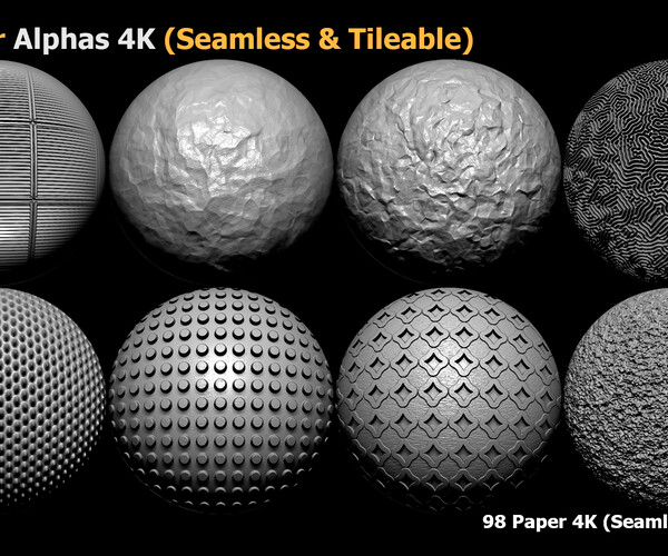 ArtStation - 96 Plastic Alphas (Seamless & Tileable) VOL 11 | Brushes