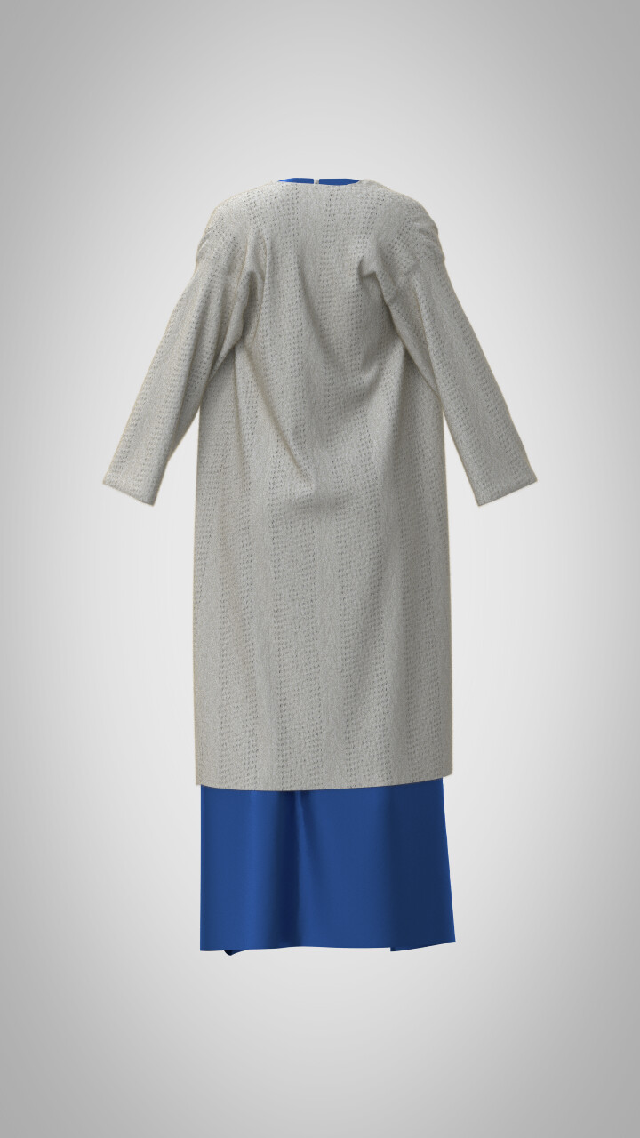 ArtStation - Dresses & Knit Cardigan / Marvelous Designer/Clo3D project ...