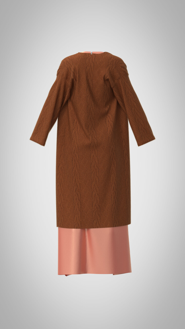 ArtStation - Dresses & Knit Cardigan / Marvelous Designer/Clo3D project ...
