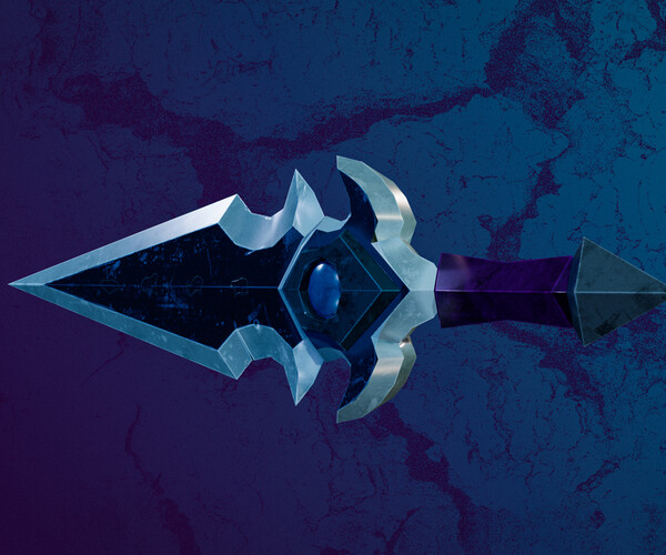 ArtStation - Ice Crown Dagger Low-poly 3D model | Game Assets