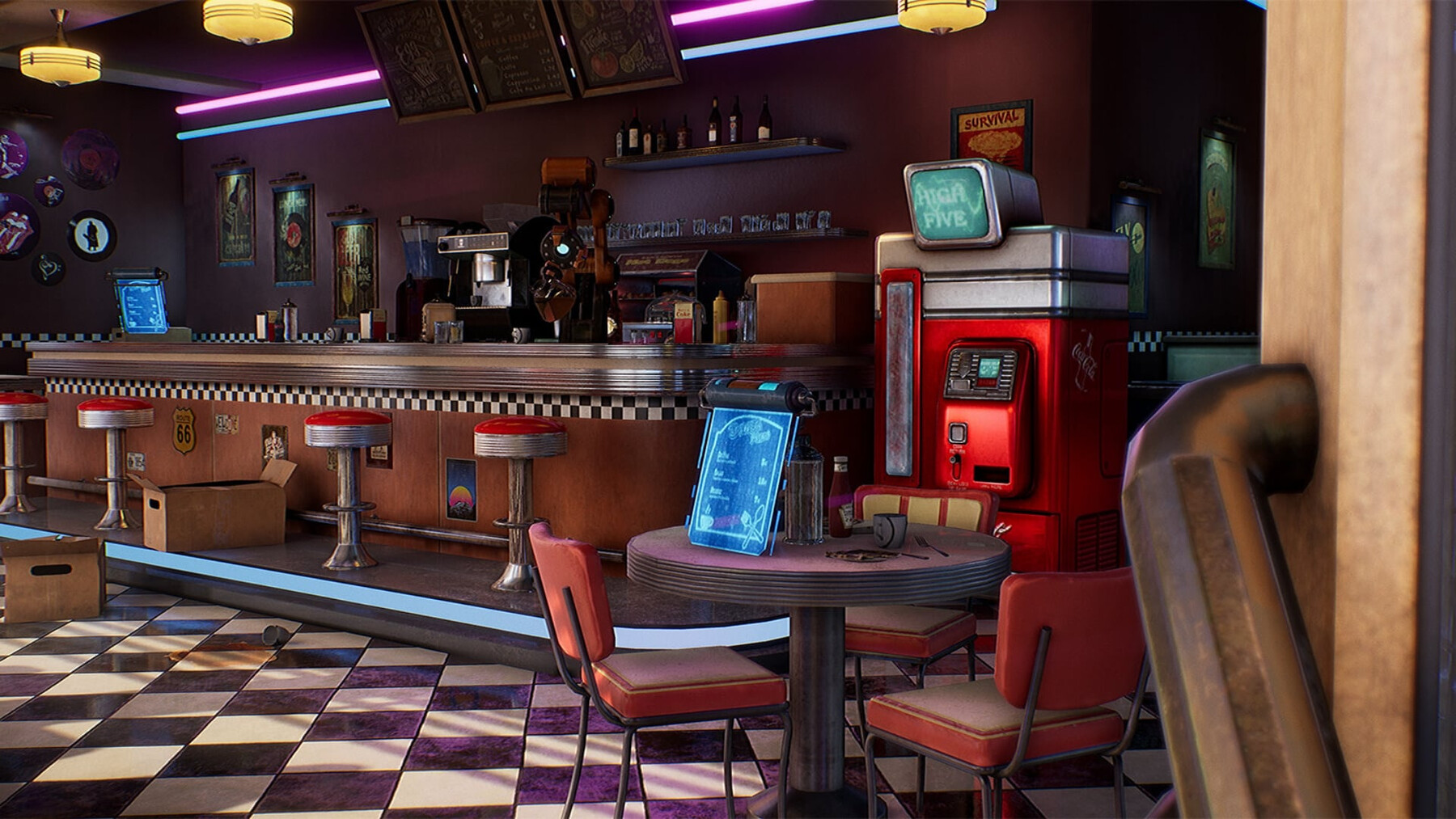 ArtStation - Restaurant - American Restaurant - Cafe - Diner ...