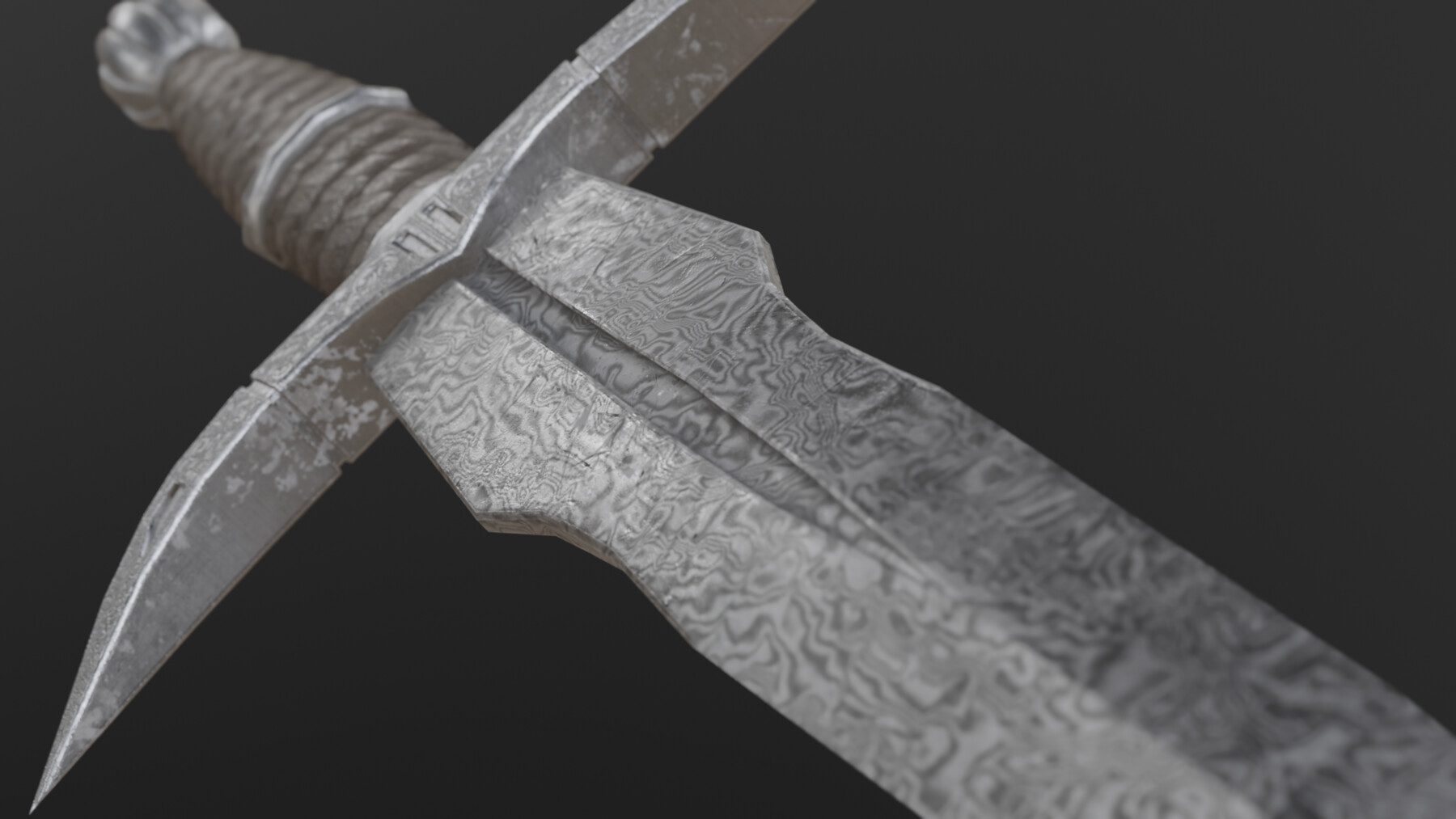 ArtStation - Engraved Medieval Dagger (Game-ready) | Game Assets