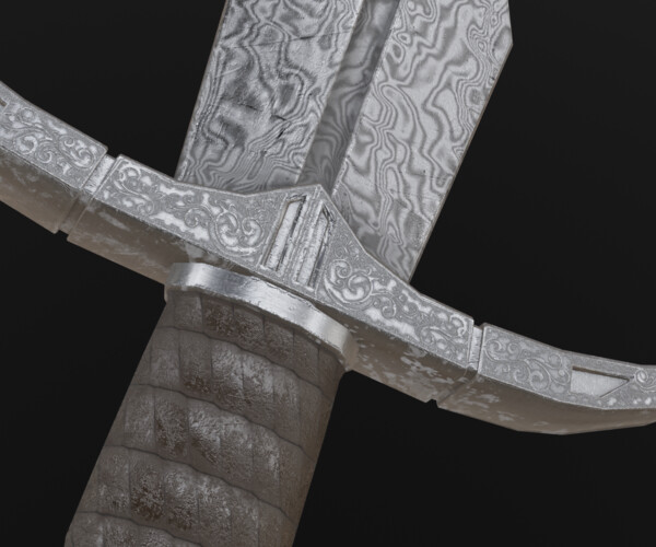 ArtStation - Engraved Medieval Dagger (Game-ready) | Game Assets