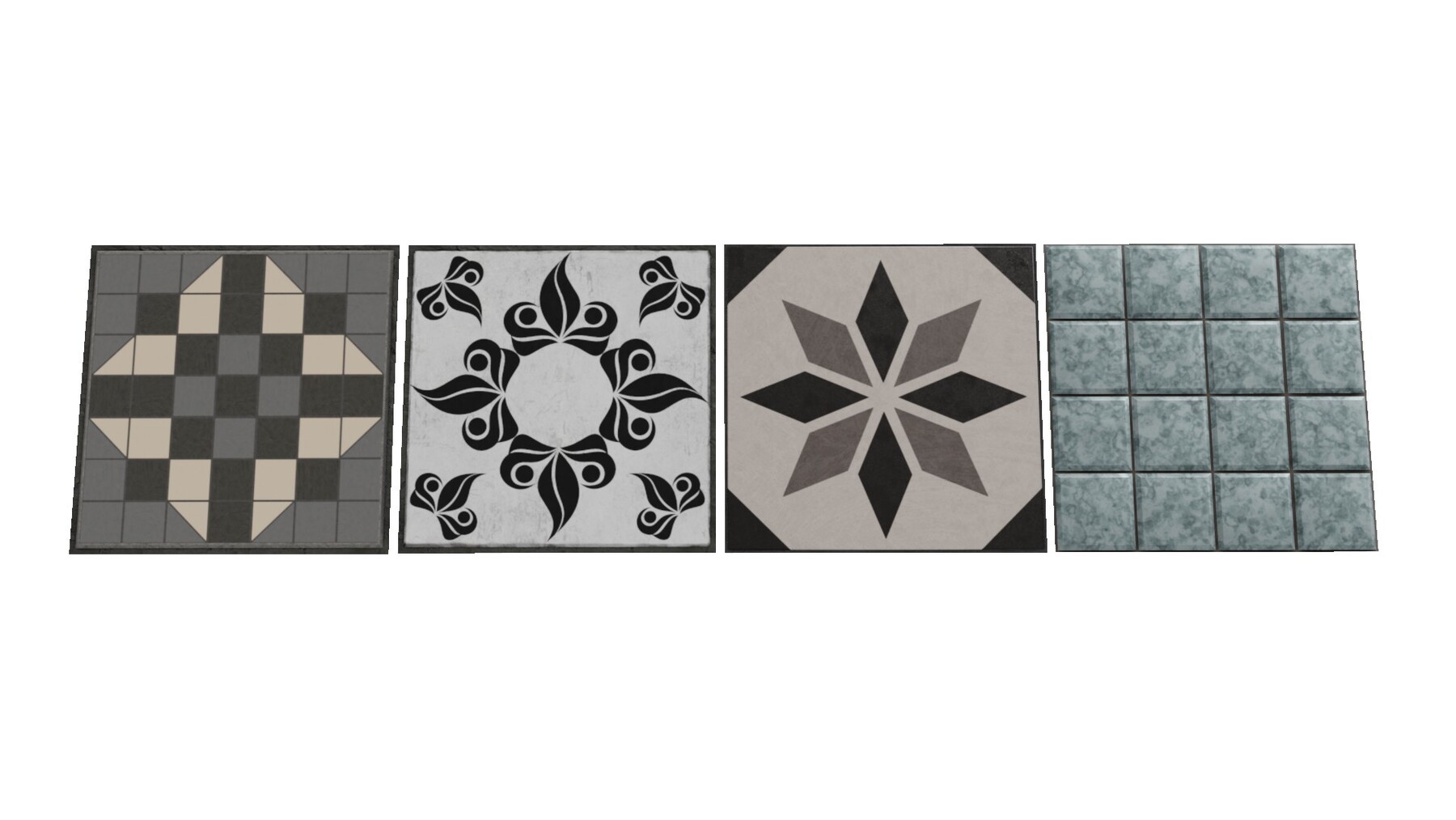 ArtStation - Tiles 3D Model Collection | Game Assets