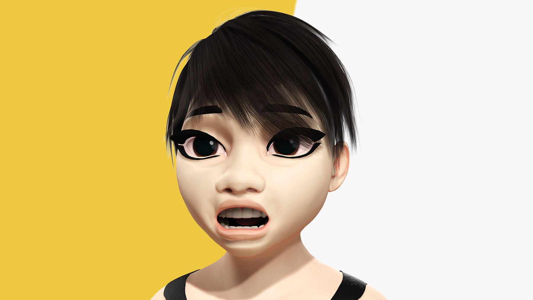 ArtStation - Fat Woman rig stylized girl cartoon Female 3D Model rigged ...