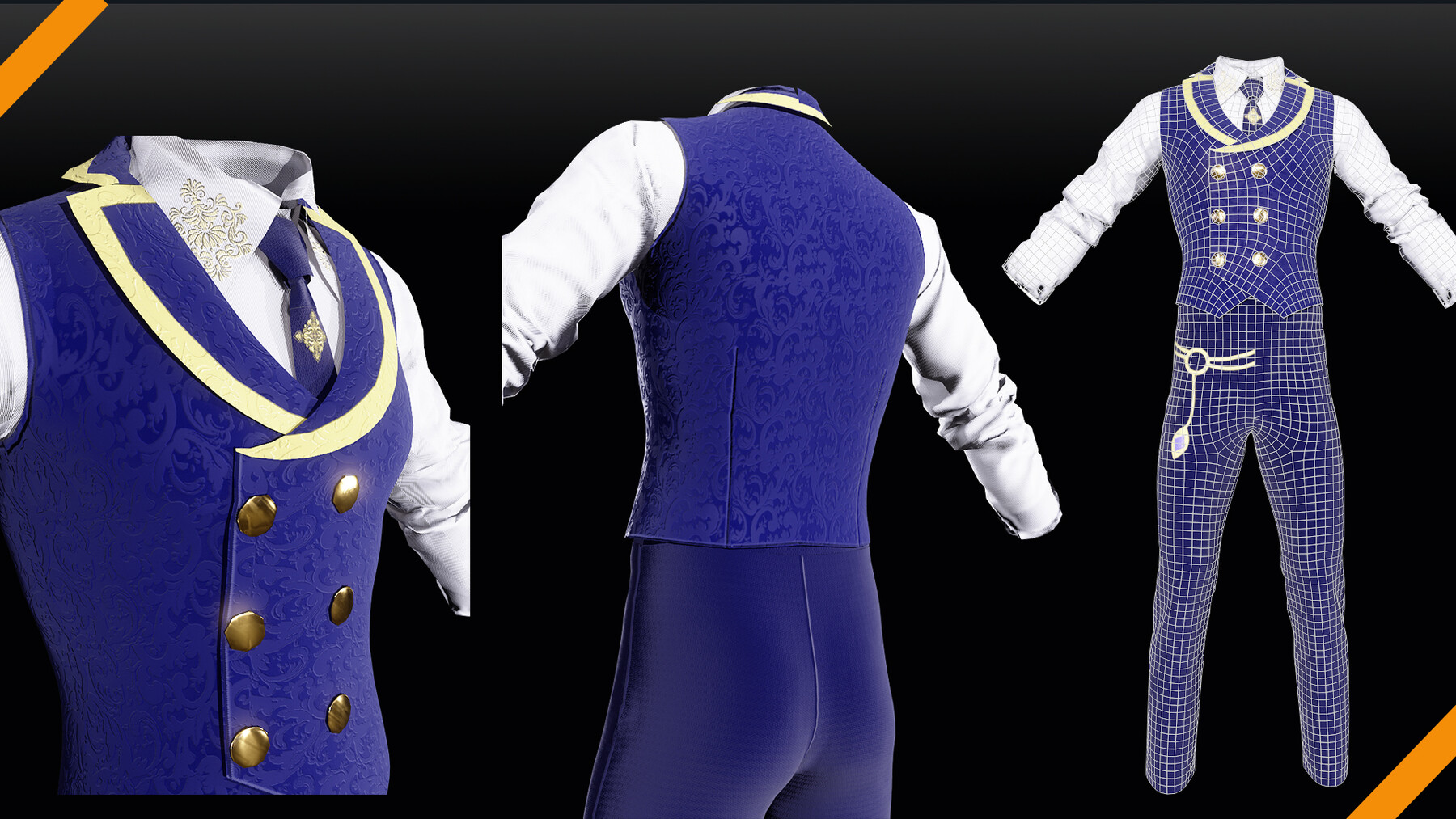 ArtStation - Men's Suit | Game Assets