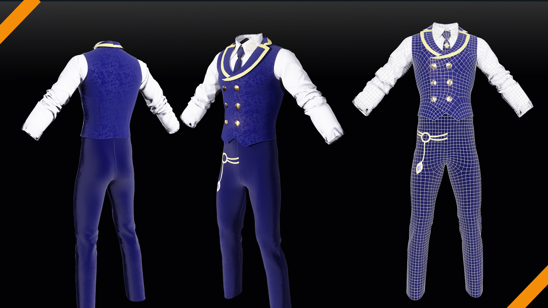 ArtStation - Men's Suit | Game Assets