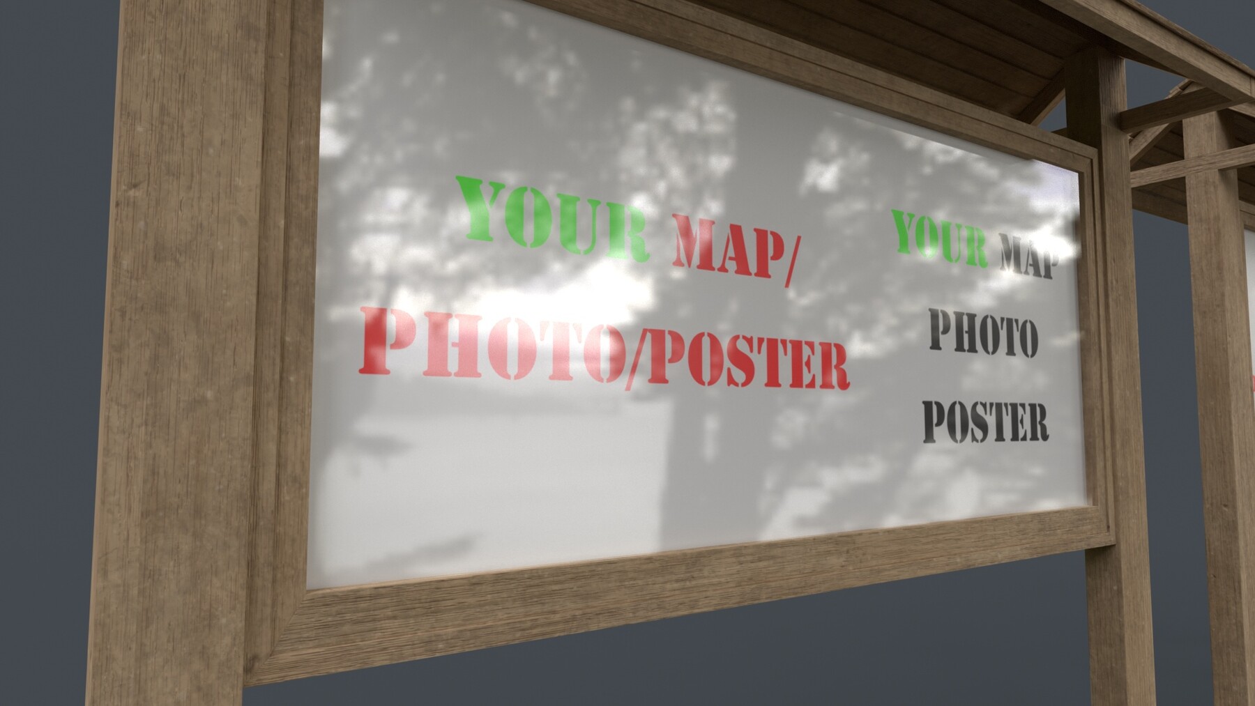ArtStation - PBR Outdoor Wooden Notice Board A | Resources