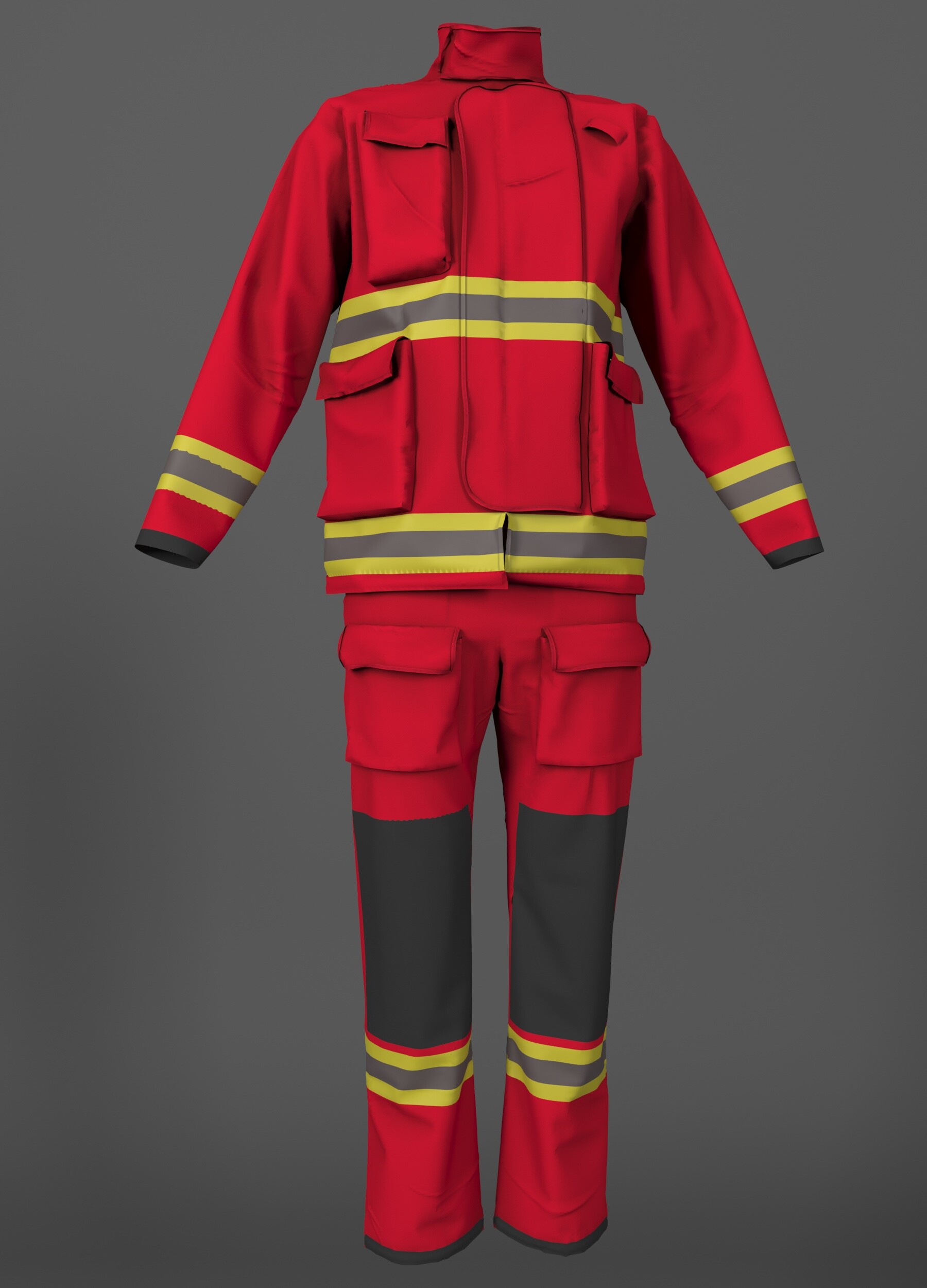 ArtStation - MALE FIREFIGHTER OUTFIT + MATERIALS + CLO 3D + MARVELOUES ...