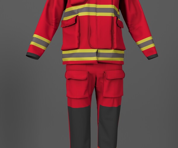 ArtStation - MALE FIREFIGHTER OUTFIT + MATERIALS + CLO 3D + MARVELOUES ...