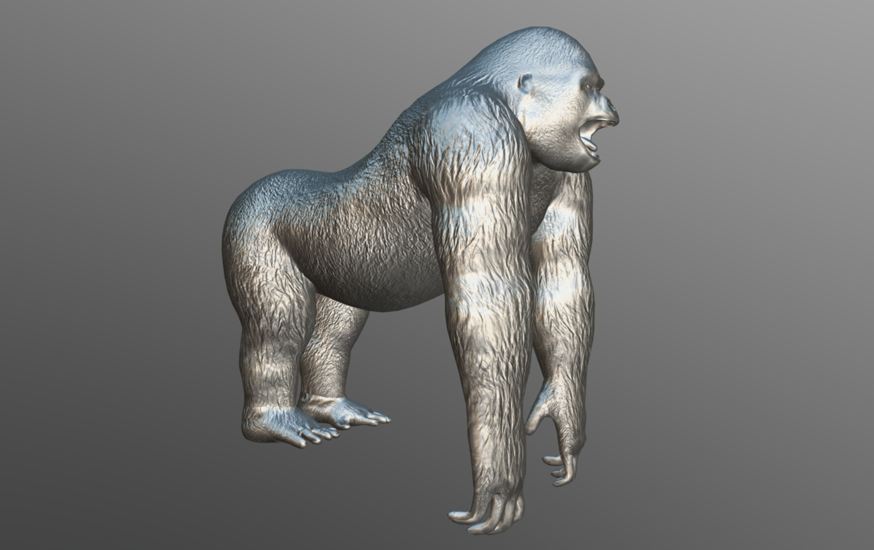 ArtStation - Gorilla Bronze Statue | Game Assets