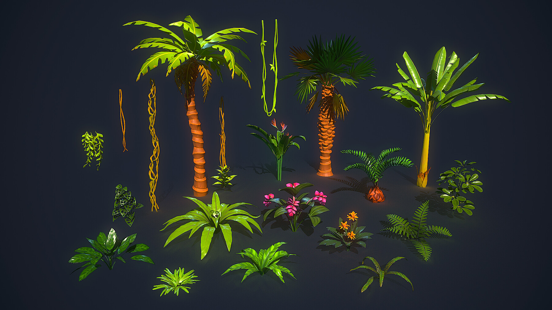 ArtStation - Tropical Plants Pack | Game Assets