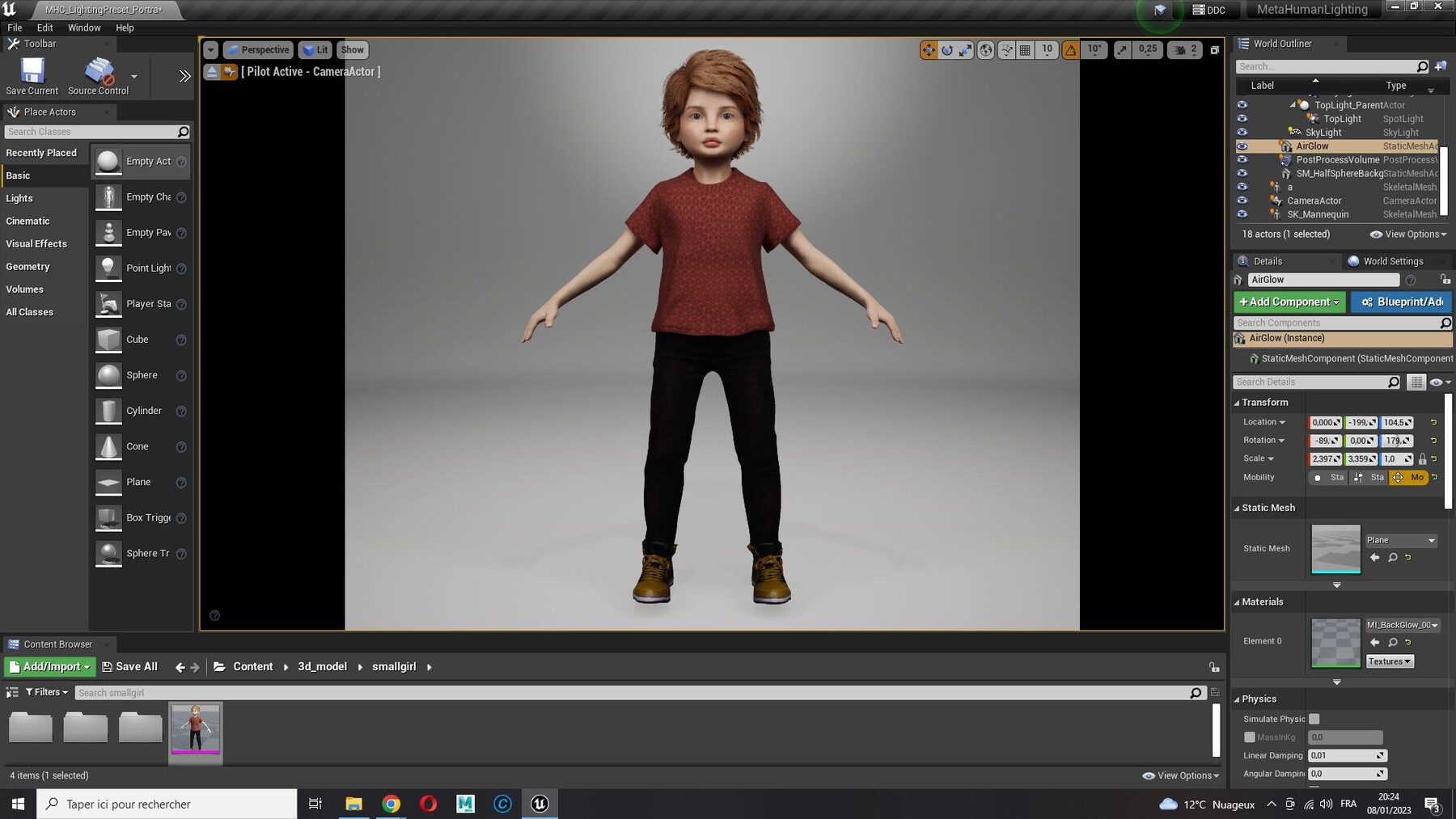 ArtStation - Realistic girl brown Ready | Game Assets