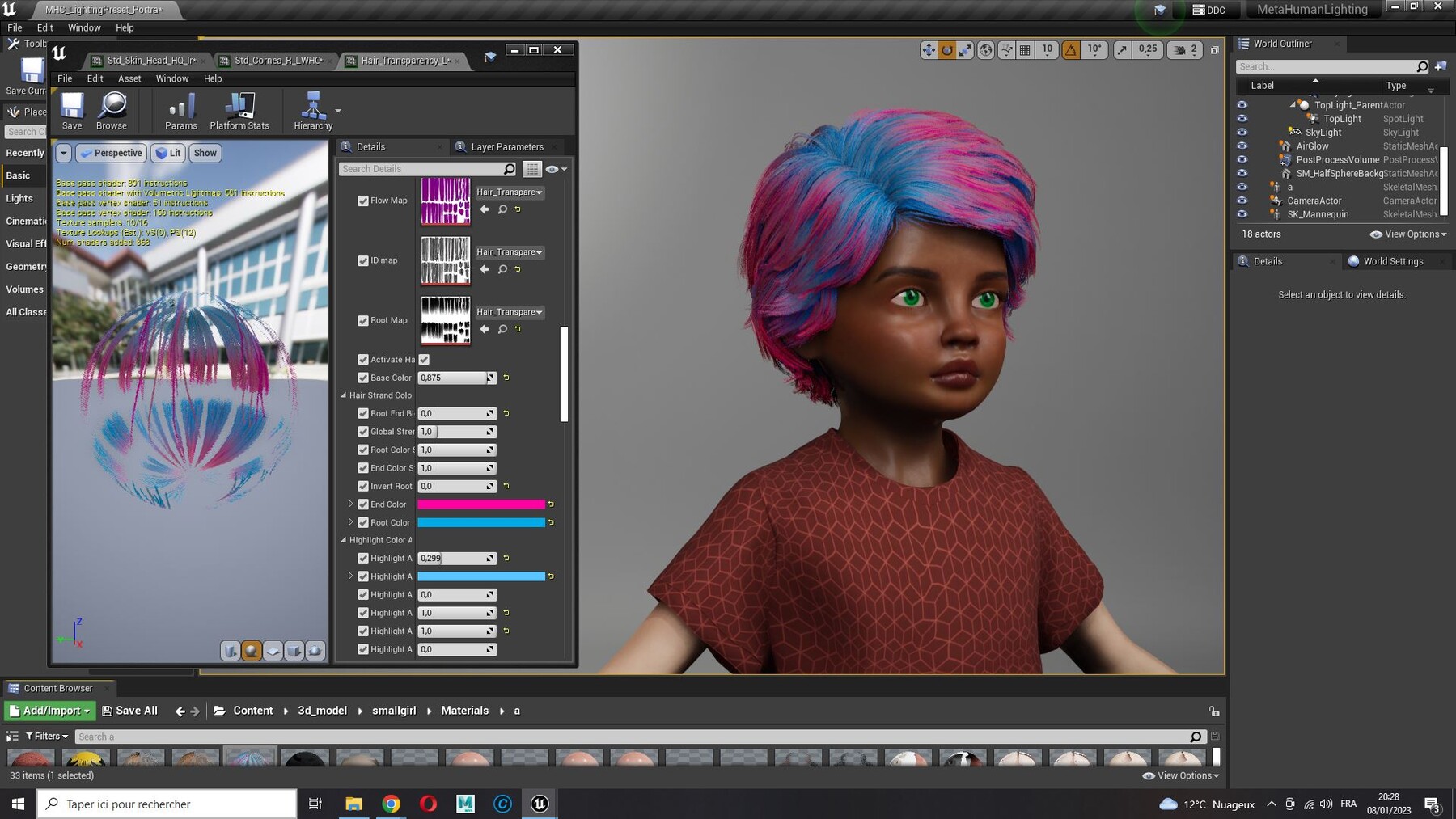 ArtStation - Realistic girl brown Ready | Game Assets
