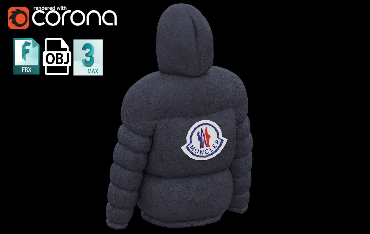 ArtStation - Moncler Suede Jacket Low-poly | Game Assets